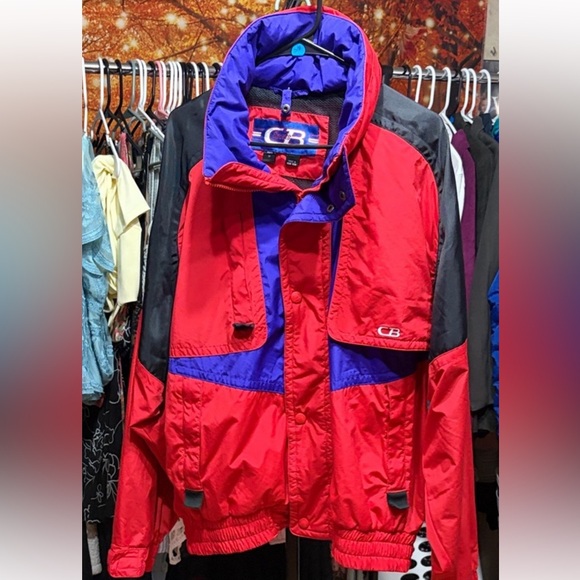 Cb Sport | Jackets & Coats | Vintage Cb Sports Red Blue Colorblock ...
